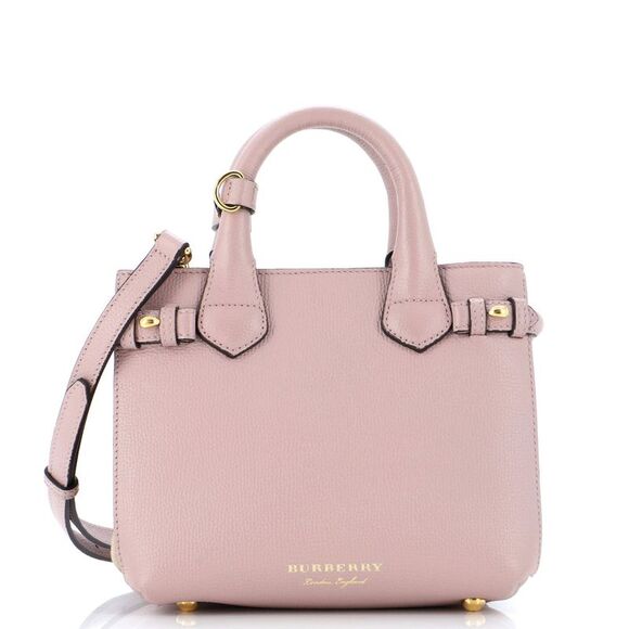 Burberry | Bags | Burberry Banner Tote Leather And House Check Canvas ...